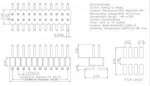 1.27mm SMT SMD Pin Header connectors | Smolex
