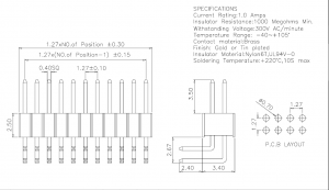 1.27mm Right angle Pin Header Connectors | Smolex