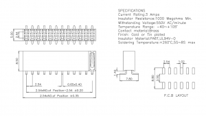 2.54mm SMT SMD Female Header Connectors | Smolex